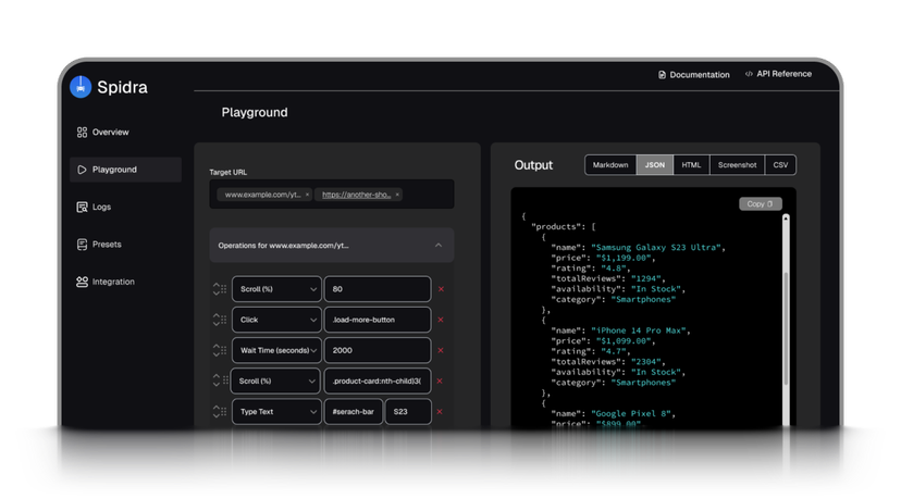 Spidra - No Code AI Web Scraping | Extract Data Without Coding